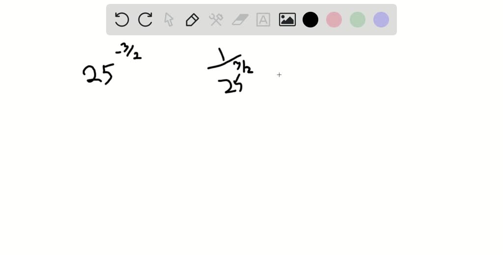 SOLVED: Evaluate each expression. 25^-3 / 2 | Numerade SOLVED: Evaluate each expression. 25^-3 / 2 | Numerade
