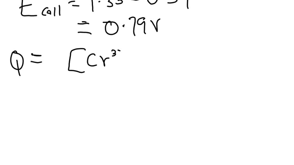 SOLVED:Calculate the cell potential of a cell operating with the following reaction at 25^∘ C ...
