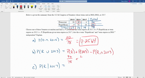 SOLVED:At a large university, the probability that a student takes ...
