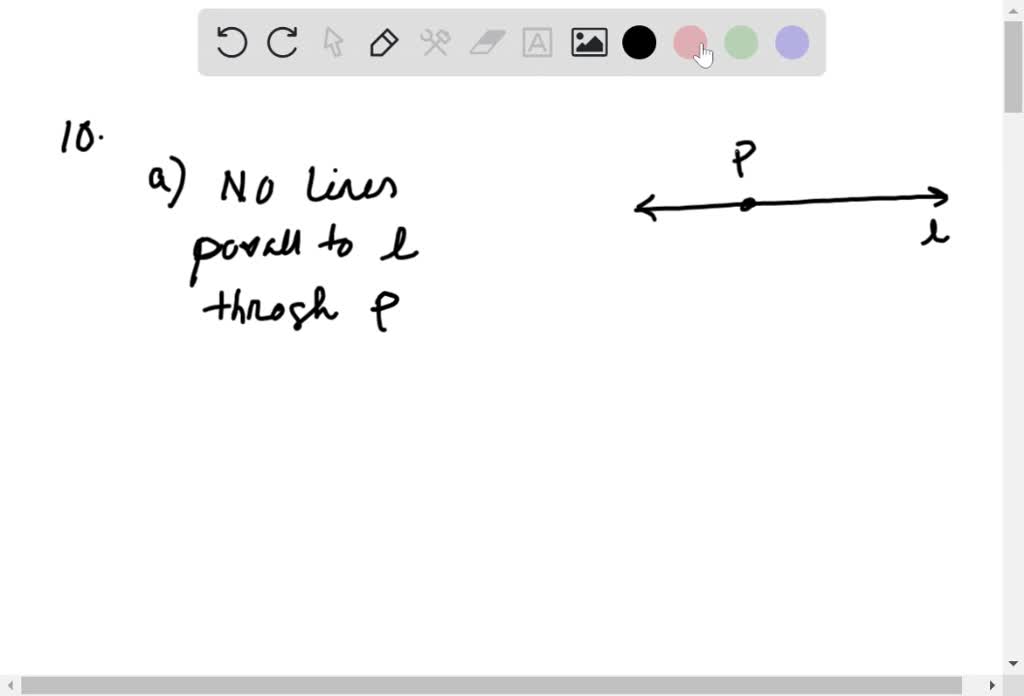 Solvedin Euclidean Geometry How Many Lines Can Be Drawn Through A Point P Not On A Line Ell