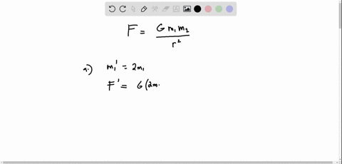 SOLVED:According to Equation 10-1, what happens to the force between two objects if (a) the mass ...