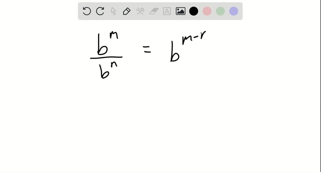 SOLVED:The rule (a^m)/(a^n)=a^m-n is called the rule for exponents.