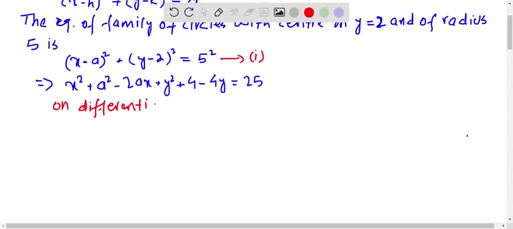 ⏩SOLVED:The differential equation of the family of circles with… | Numerade