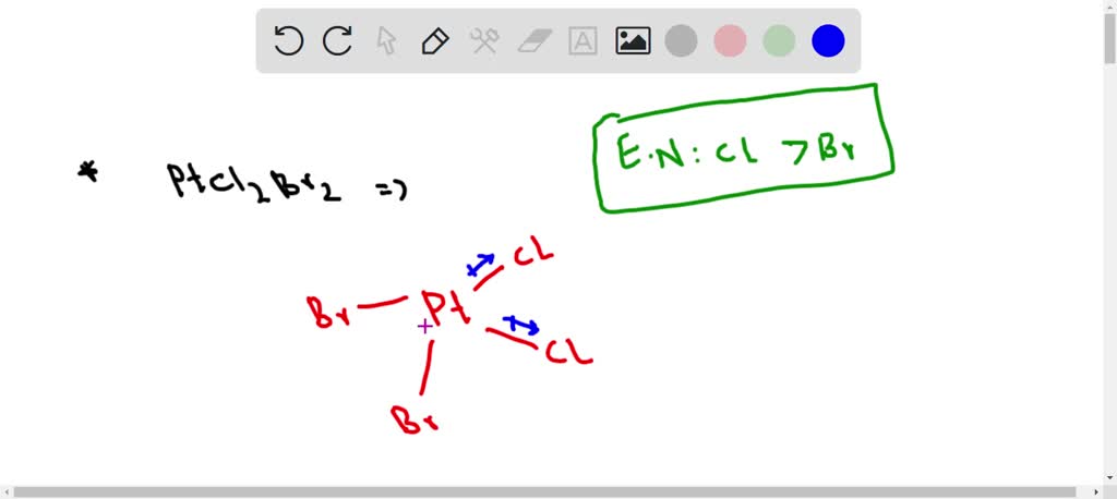 SOLVED:Two Lewis structures can be written for the square planar molecule PtCl2 Br2 Show how a ...