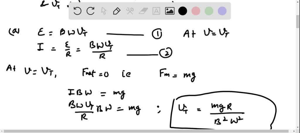 Solved A Conducting Rectangular Loop Of Mass M Resistance R And Dimensions W By ℓfalls From