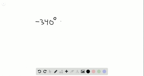 SOLVED:Find the measure in degrees of the least positive angle that is ...