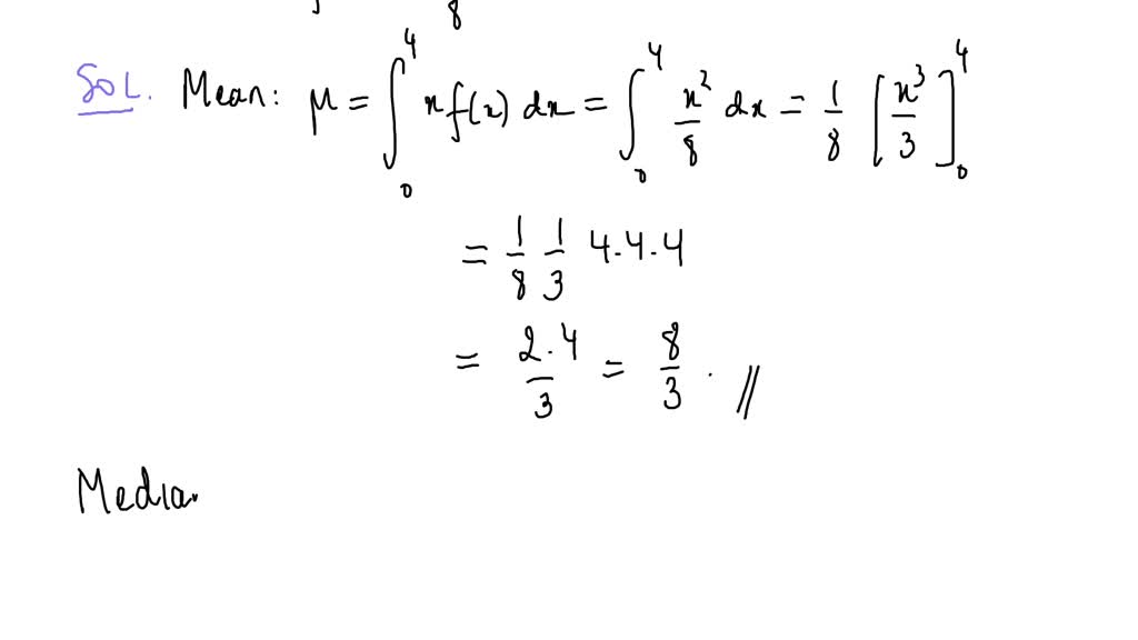 Solvedcompute The Mean And Median For A Random Variable With The