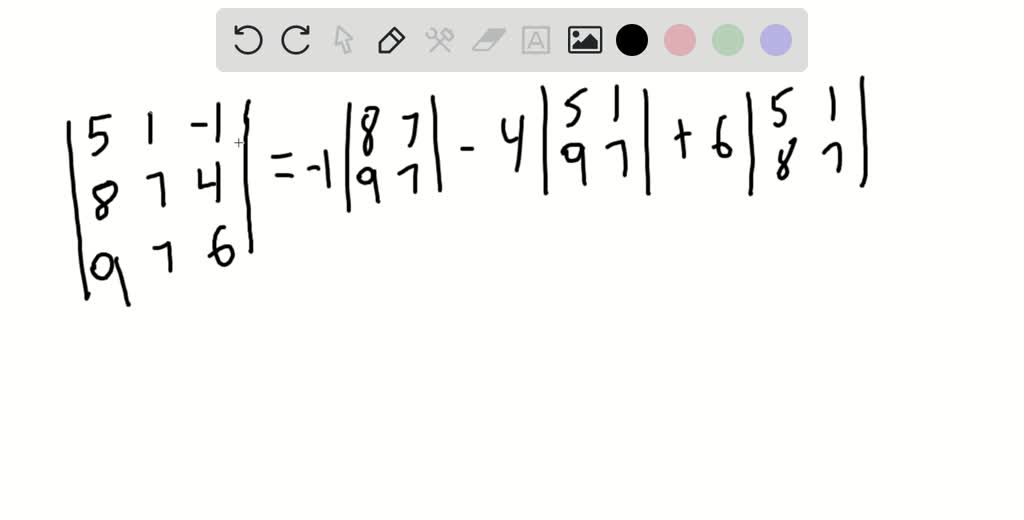 Fill in the blanks. In evaluating the determinant below, about what row ...