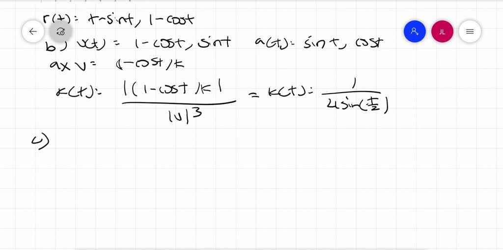 SOLVED:Consider the following curves. a. Graph the curve. b. Compute the curvature. c. Graph the ...