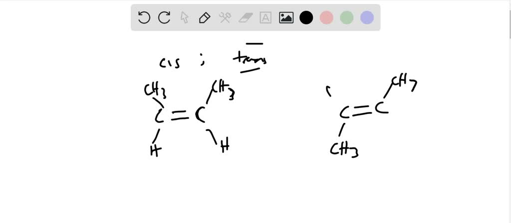 SOLVED:Show an example of an alkene that can exist as both cis and ...