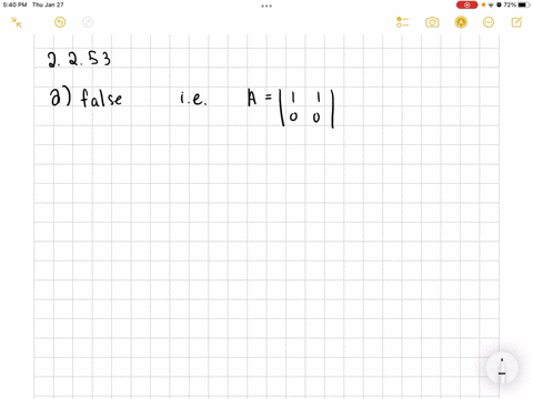 SOLVED: True or False? (Give reason if true, or counterexample to show ...