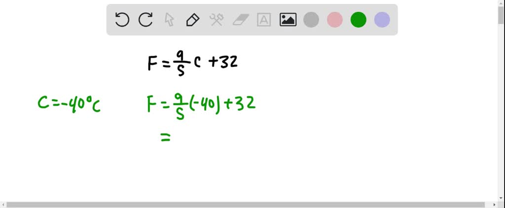 SOLVED:The equation 5 F-9 C= 160 gives the relationship between ...