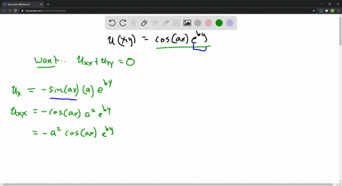 SOLVED:the Laplace operator Δis defined by Δf=fx x+fy y . A function u ...