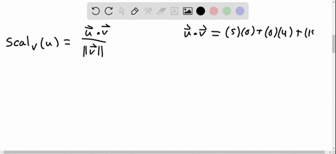 SOLVED:Calculating orthogonal projections For the given vectors 𝐮 and v ...