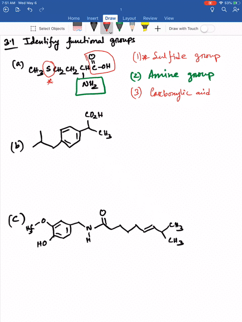 SOLVED:Identify the functional groups in the following molecules ... SOLVED:Identify the functional groups in the following molecules ...