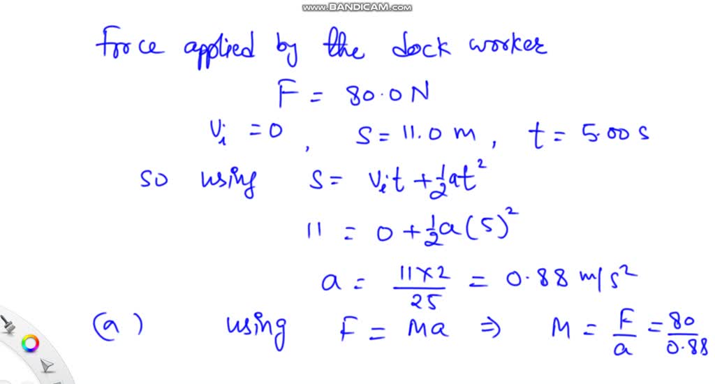 SOLVED: A dockworker applies a constant horizontal force of 80.0 N to a ... SOLVED: A dockworker applies a constant horizontal force of 80.0 N to a ...