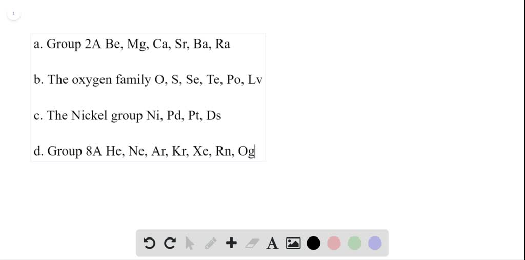 SOLVED:In the periodic table, how many elements are found in each of ...