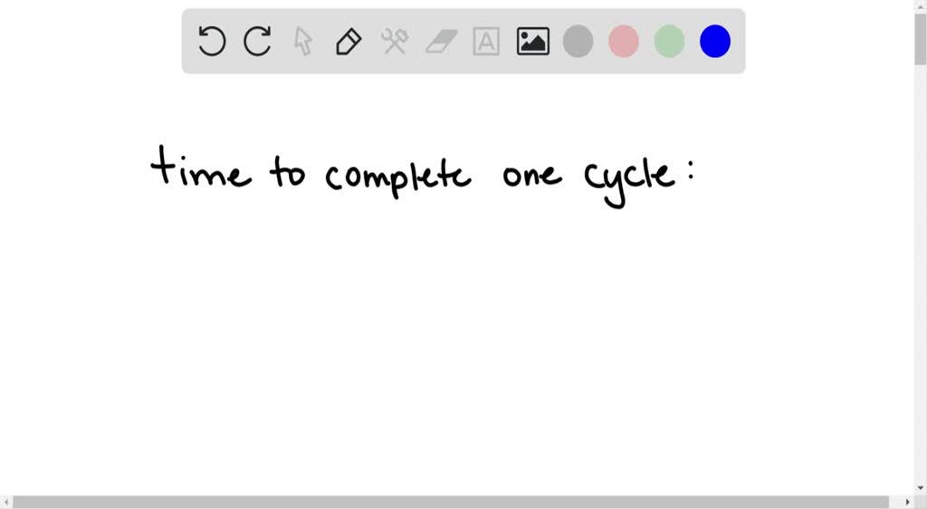 The time for one complete cycle of a point in simple harmonic motion is ...