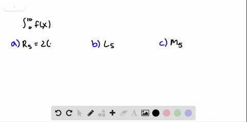 SOLVED:The graph of a function f is given. Estimate ∫0^10 f(x) d x using five subintervals with ...