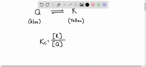 SOLVED: Isomers Q (blue) and R (yellow) interconvert. They are depicted ...