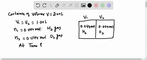 SOLVED: A 2.00-L container has a center partition that divides it into two equal parts as shown ...