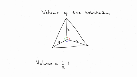 Prove that the volume of a tetrahedron with mutually perpendicular ...