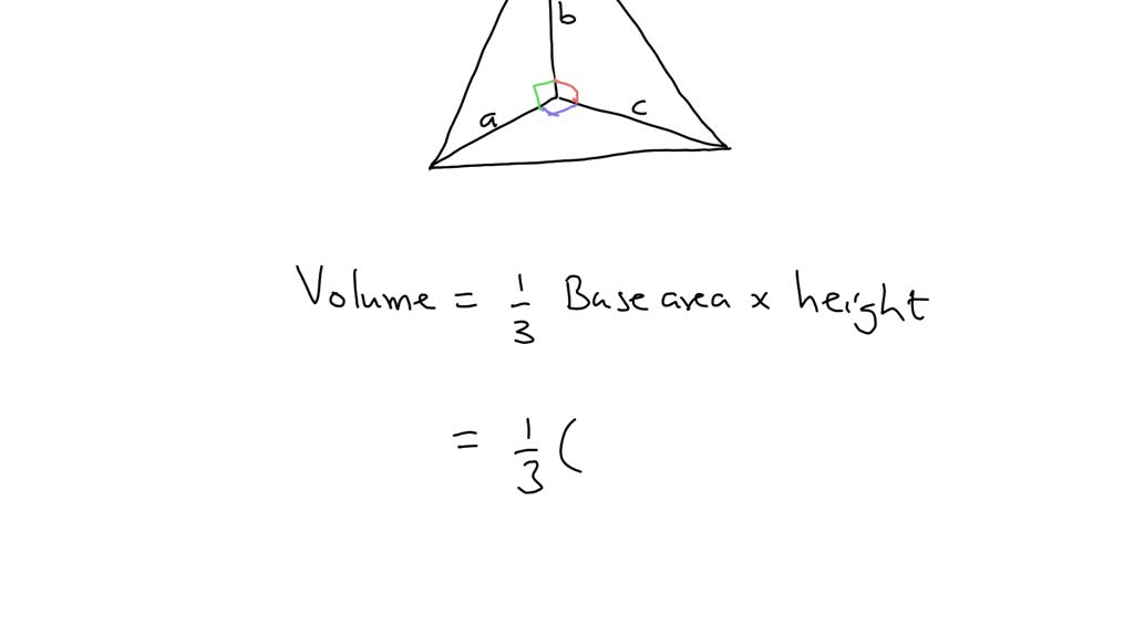 Prove that the volume of a tetrahedron with mutually perpendicular ...