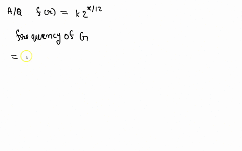 SOLVED:Music. The function given by f(x)=k 2^x / 12 can be used to ...