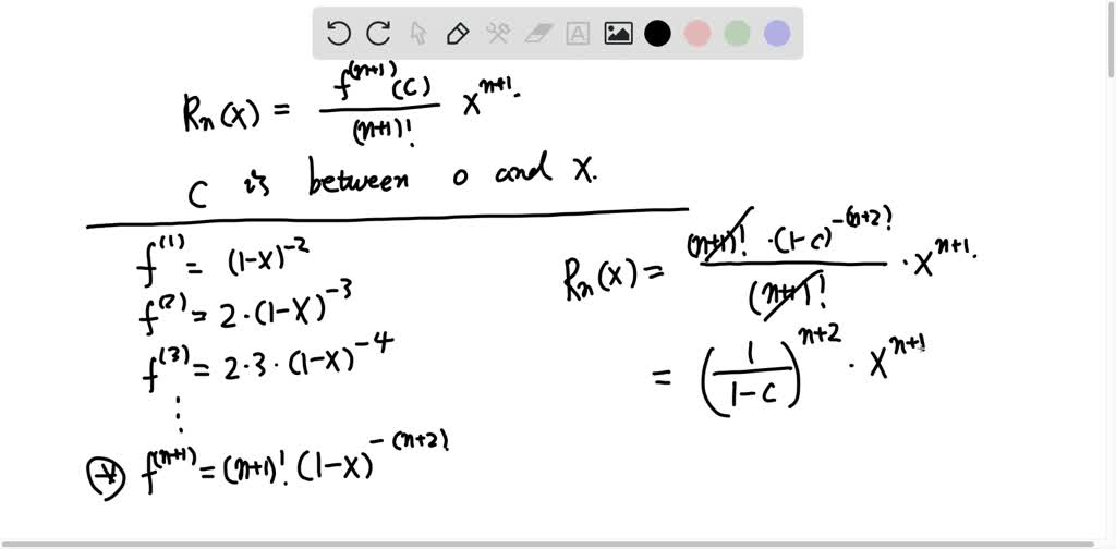 SOLVED:Find the remainder Rn for the nth-order Taylor polynomial ...