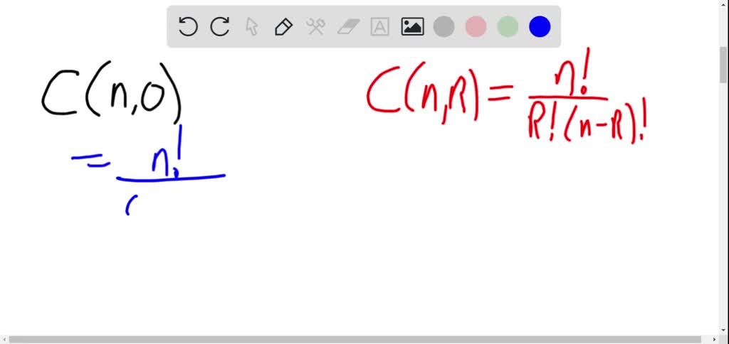 SOLVED: Simplify the combination. C(n, 0) | Numerade