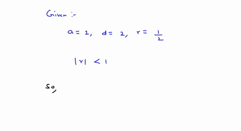 SOLVED:The sum to infinity of the arithmeticogeometric series 1+3 ×(1 ...