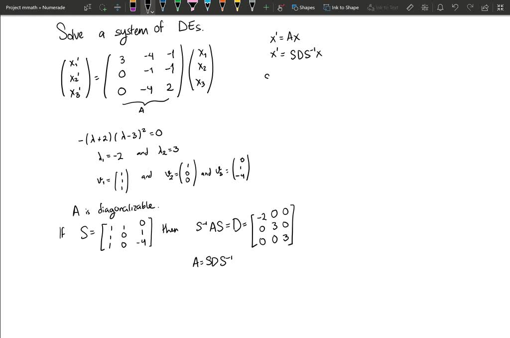 SOLVED Prob 3 Find The Matrix Exponential Ext For A 51 f And Use It