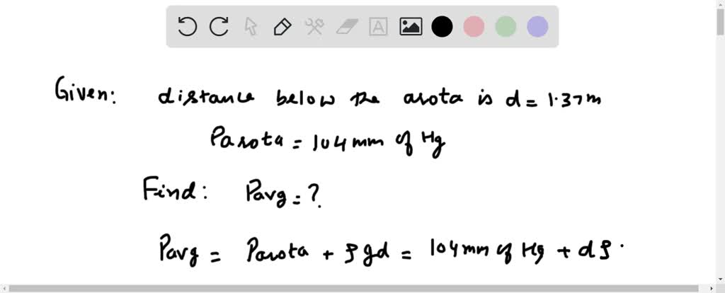 SOLVED Estimate The Average Blood Pressure In A Person s Foot If The 