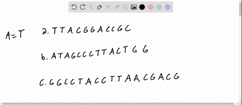 SOLVED: Write the complementary base sequence for each of the following ...