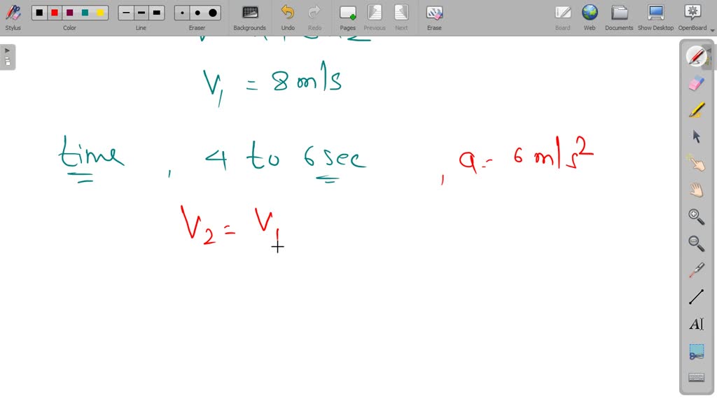 Solved An Object Moves In A Straight Line With An Acceleration That