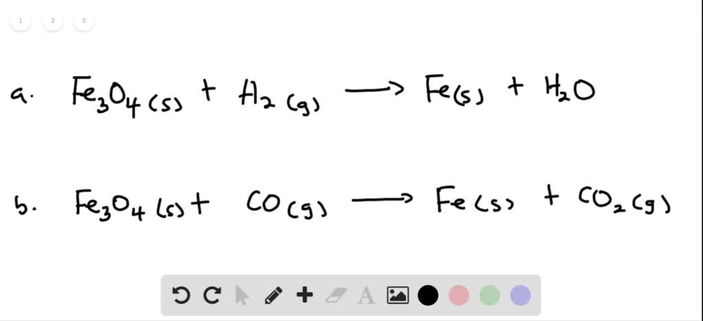 SOLVED:Iron oxide ores, commonly a mixture of FeO and Fe2 O3, are given ...