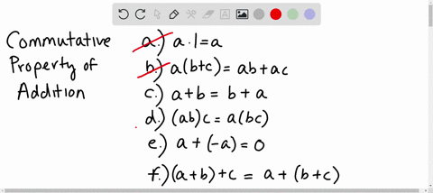 ⏩SOLVED:Match each property with its name. Commutative Property of ...
