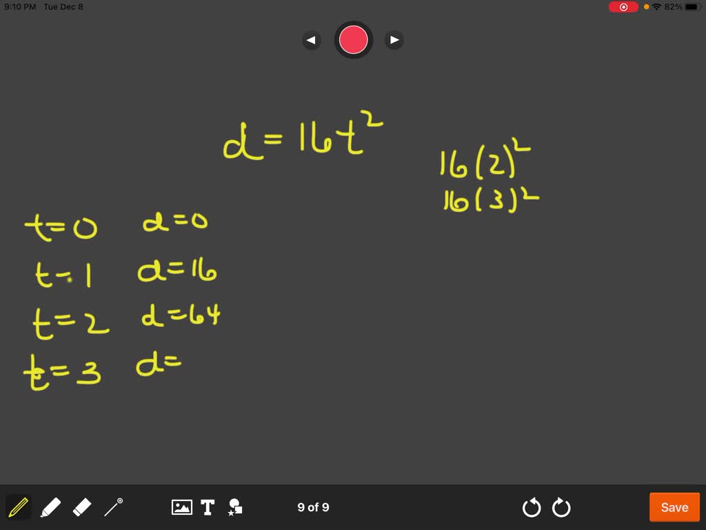SOLVED Galileo s Formula Describing The Motion Of Freely Falling