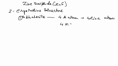 SOLVED:The sphalerite structure of ZnS changes to a rock salt structure ...