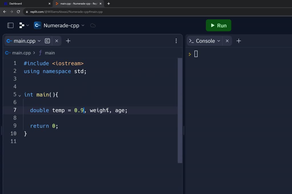 SOLVED: How may the double variables temp, weight, and age be defined ...
