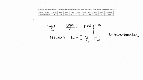 ⏩SOLVED: Using a suitable formula calculate the median value… | Numerade