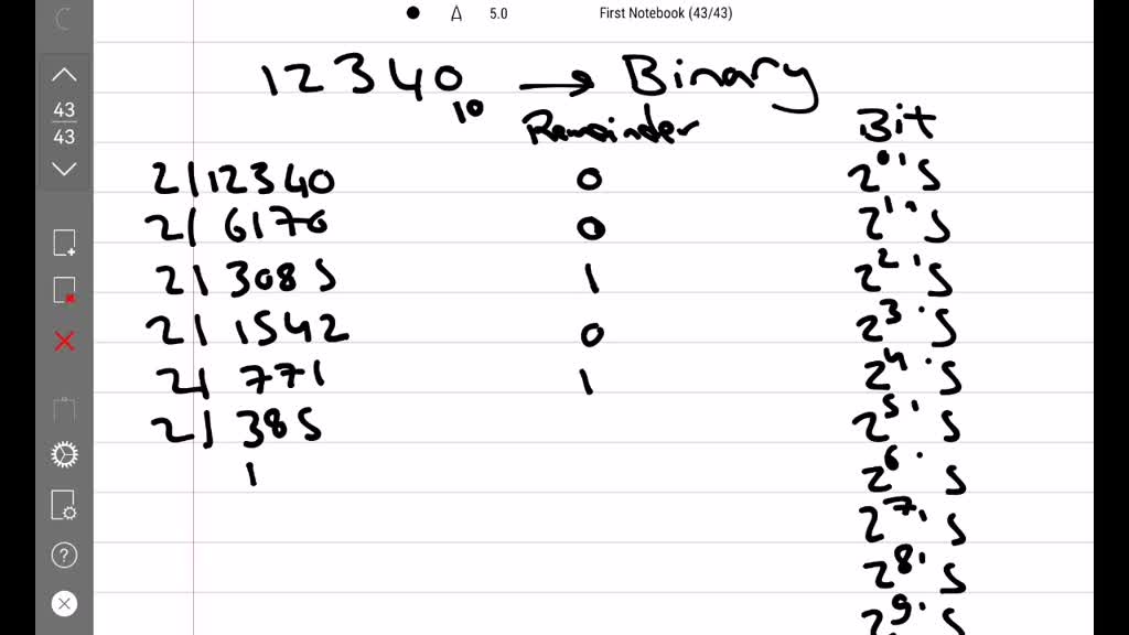 Solved Write The Binary Representation For Each Letter M