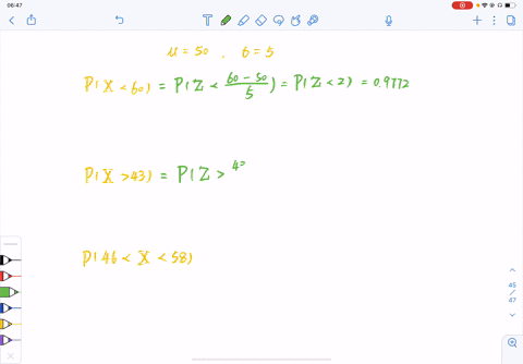 ⏩SOLVED:Given a normal distribution with μ=50 and σ=5, if you select… | Numerade