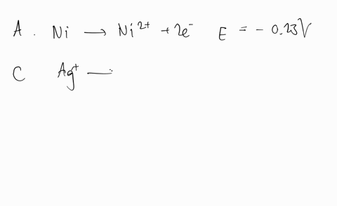 SOLVED:Half-cells were made from a nickel rod dipping in a nickel ...