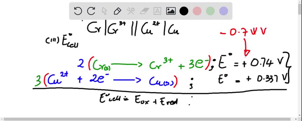 Using values from the tables of standard reduction potentials ...