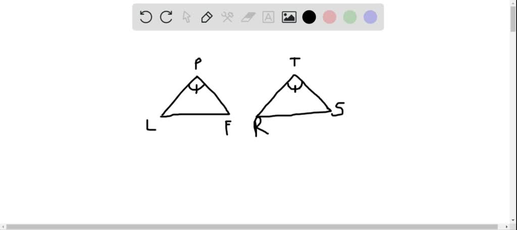 SOLVED:Use tick marks to show the congruent parts of the triangles ...