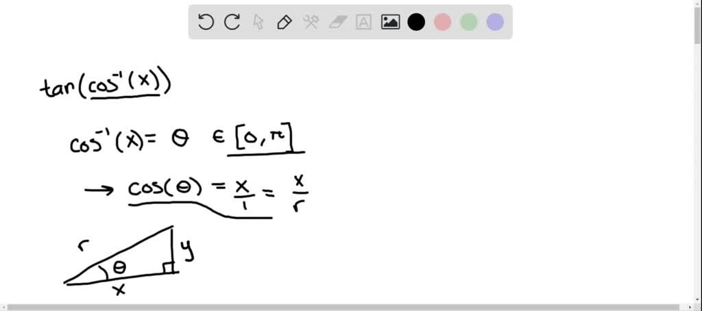 SOLVED:Use a right triangle to simplify the given expressions. Assume x ...