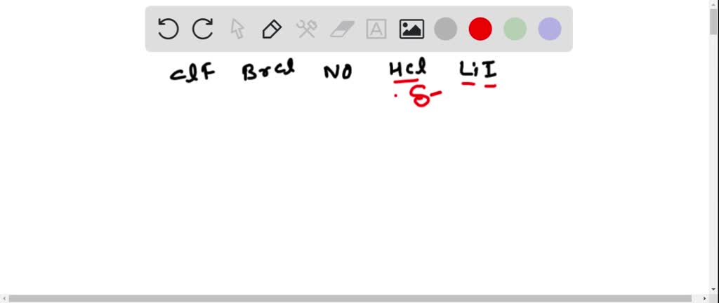 SOLVED:Which is the correct order of increasing dipole moment? (a) ClF