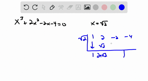 SOLVED:Use synthetic division to show that x is a solution of the third ...