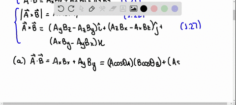 SOLVED:Vectors A and B are drawn from a common point. Vector A⃗ has ...